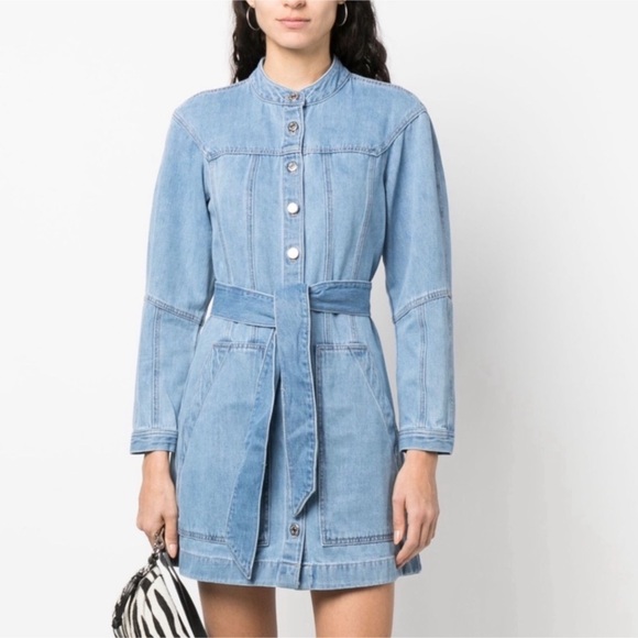 Veronica Beard | Dresses | Veronica Beard Basia Denim Mini Dress In ...